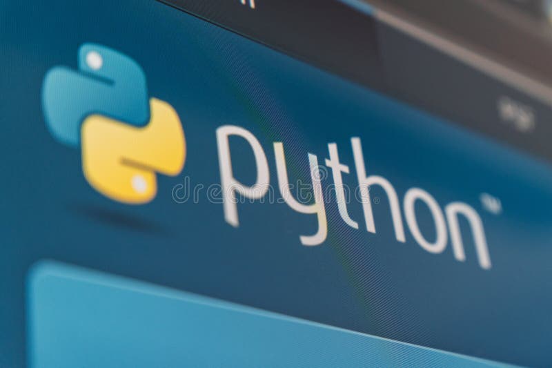 Close-Up of Python Programming Logo Editorial Photography - Image of programming, technology ...