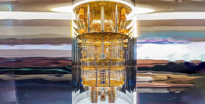 Close Up of a Quantum Computer Stock Image - Image of connection ...