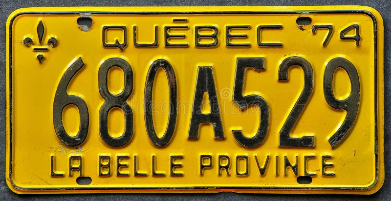 Blue License Plate of Quebec, Canada. I Remember Editorial Stock Image ...