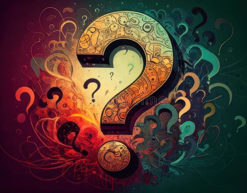 Close Up of Question Mark stock illustration. Illustration of surreal ...