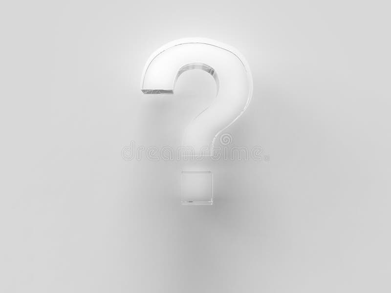 Close Up Question Mark on a Gray Background. Interrogative Topics. 3d ...