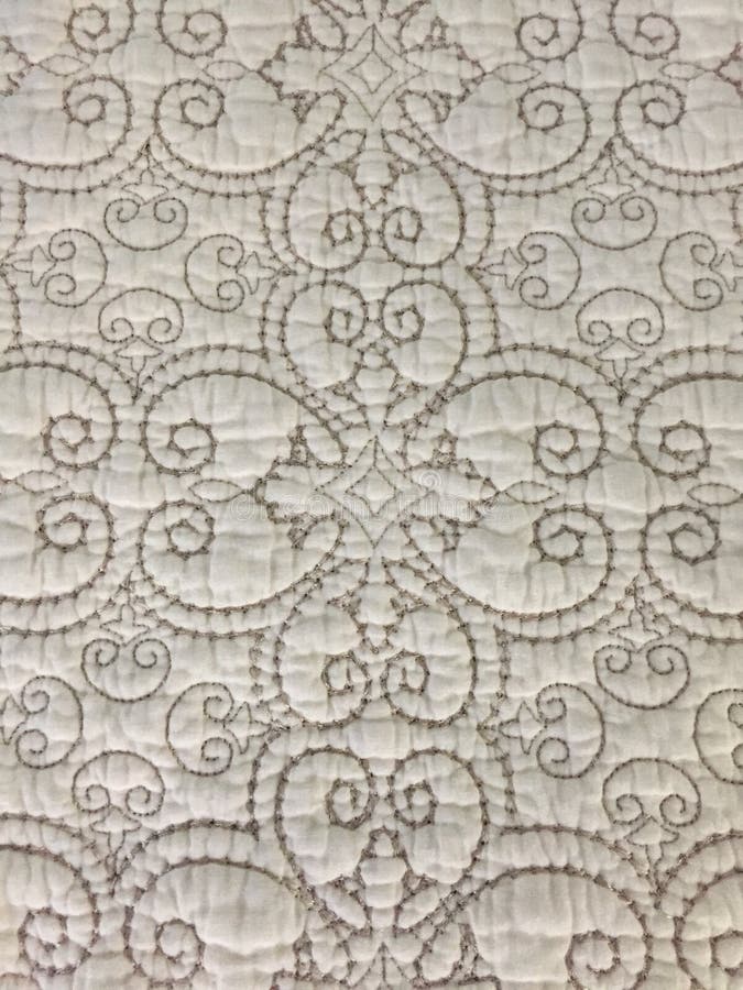 Close Up of Quilted Material Stock Image - Image of material, filling ...