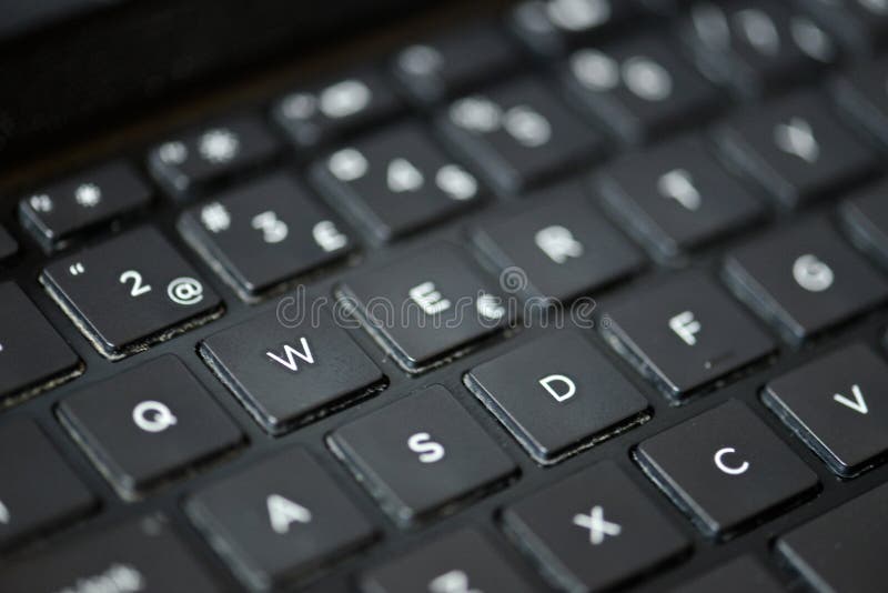 Close Up of QWERTY Keyboard Stock Photo - Image of laptop, information ...
