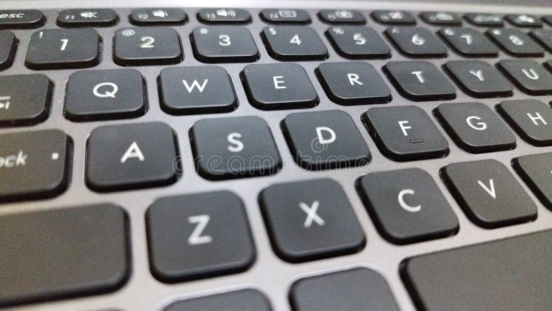 Close-up of a QWERTY Keyboard Stock Photo - Image of qwerty, keyboard ...