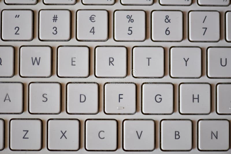 Close Up of QWERTY Keyboard Stock Image - Image of text, computer ...