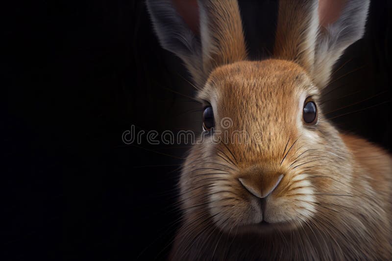 Close-up rabbit. stock illustration. Illustration of looking - 283072370