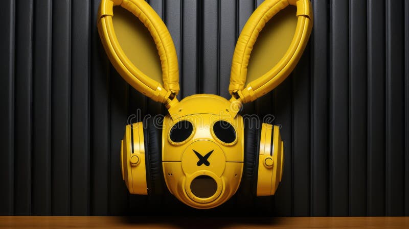 A Close Up of a Rabbit Mask on a Wall. Generative AI Image. Stock ...