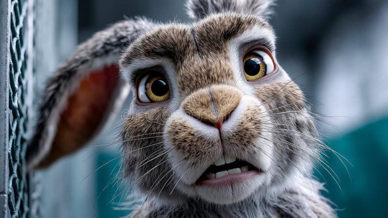 Close Up Rabbit's Face Mouth Open Stock Photos - Free & Royalty-Free ...
