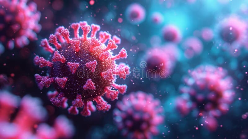 Close-up of Rabies Virus Under Microscope AI Generated Stock ...
