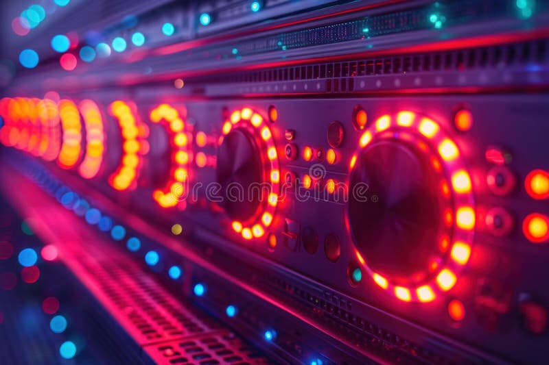 Close Up of Rack of Electronic Equipment in Server Room Stock Image ...