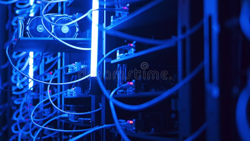 Close Up of a Rack-mounted Server I Stock Footage - Video of security ...