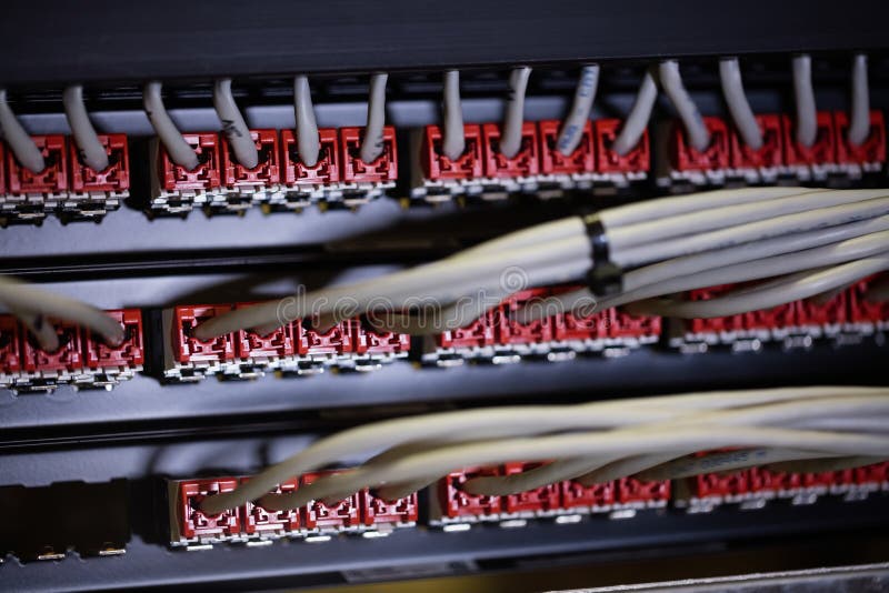 Close-up of Rack Mounted Server Stock Photo - Image of cable, laptop ...