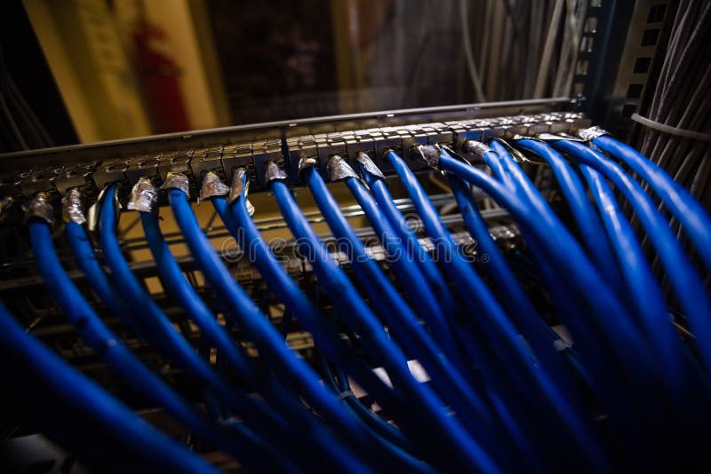 Close-Up of Rack Mounted Server Stock Image - Image of industry, fabric ...