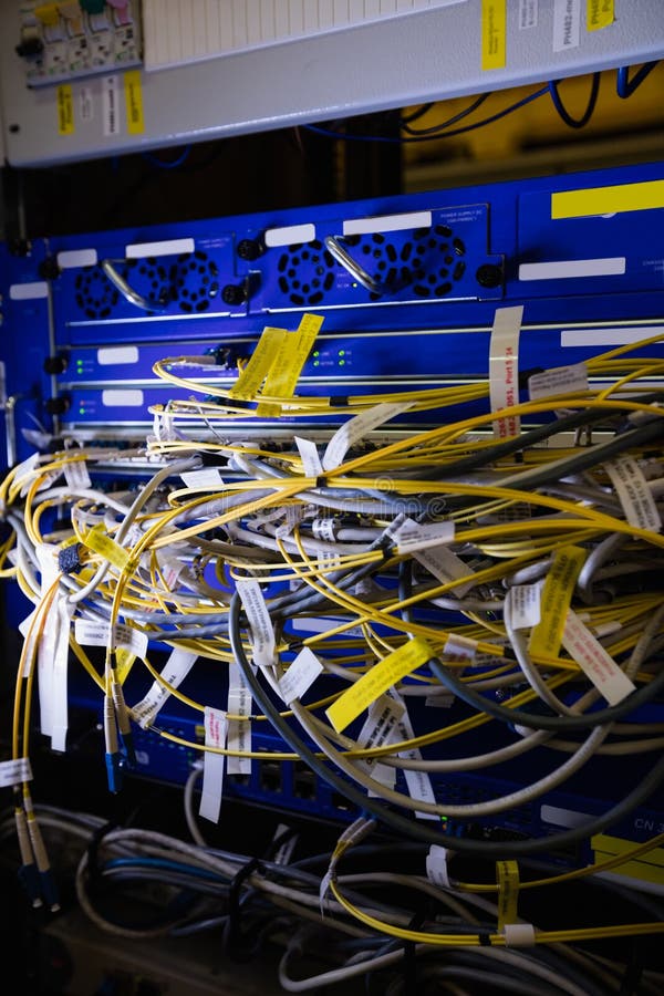 Close-up of Rack Mounted Server Stock Image - Image of handsome ...