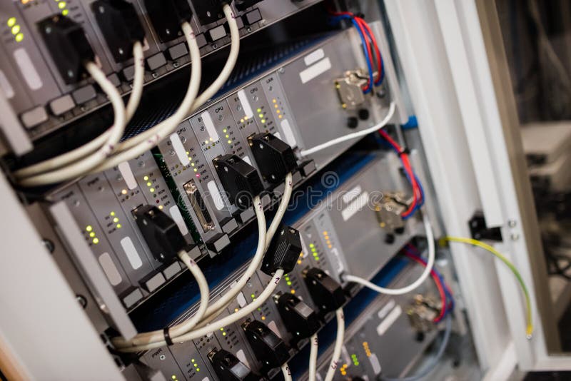 Close-up of Rack Mounted Server Stock Photo - Image of hardware ...