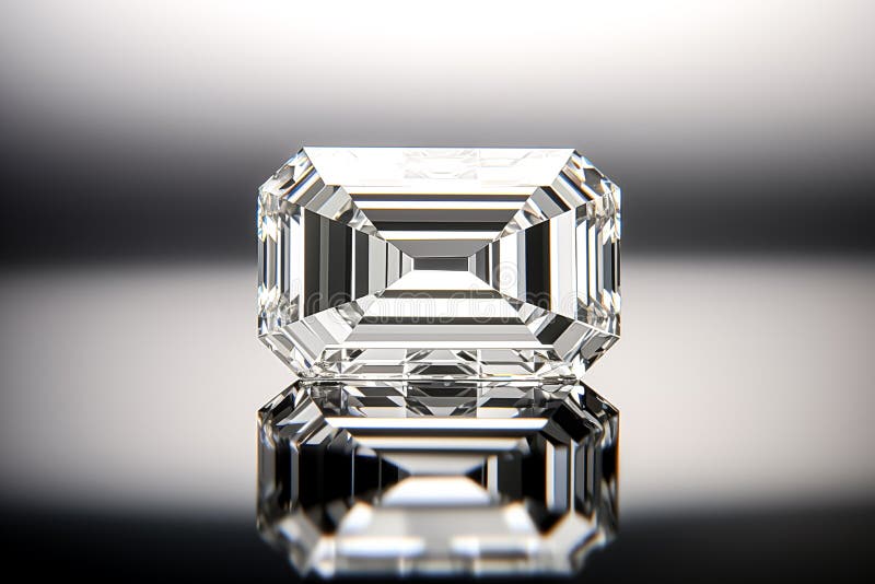 Elegant Close Up Brilliant Cut Diamond Reflecting Light Smooth Surface ...