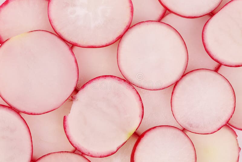 Close up of radish slices. stock photo. Image of texture - 42461098
