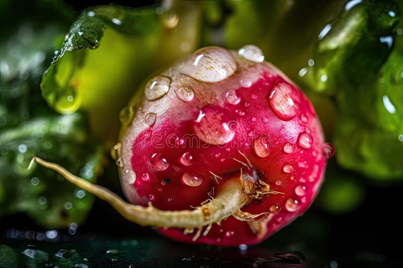 Close-up of Radish, with Visible Texture and Color Stock Illustration ...
