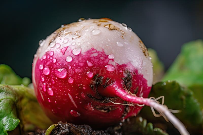 Close-up of Radish, with Visible Texture and Color Stock Illustration ...