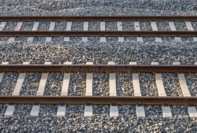 Close up railway and rails stock image. Image of cargo - 164221205