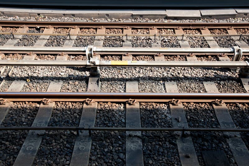 Close up of railway tracks stock photo. Image of close - 85298000