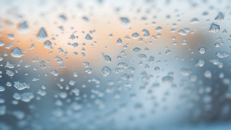 A Close Up of Rain Drops on a Window Stock Illustration - Illustration ...