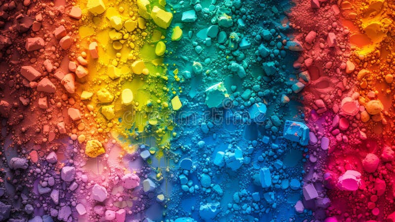 A Close Up of a Rainbow Colored Pile of Rocks, AI Stock Image - Image ...