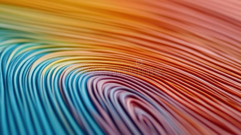 A Close Up of a Rainbow Colored Wavy Pattern, AI Stock Photo - Image of ...