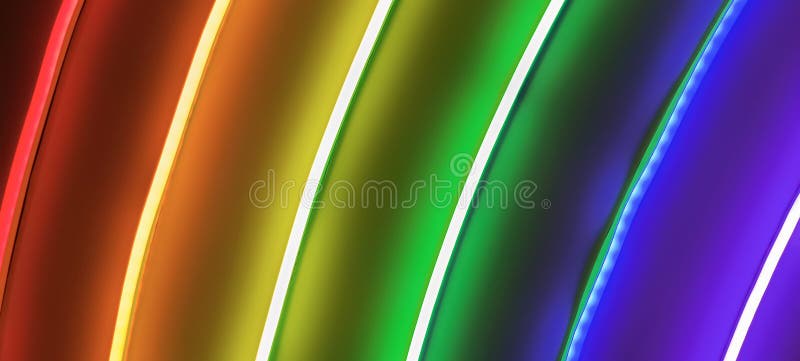 Close Up Rainbow Neon Lights Background Stock Illustration ...