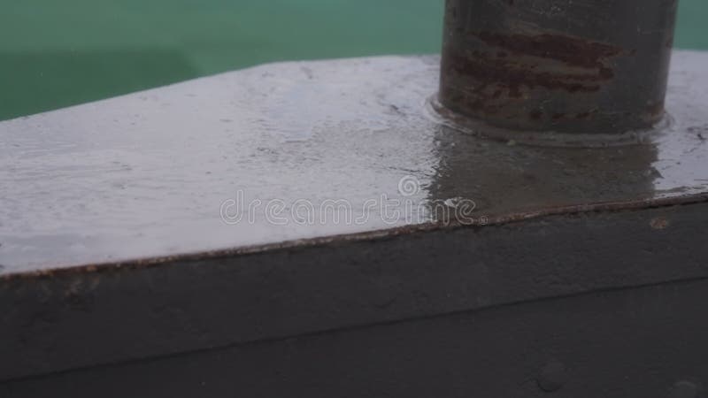 Rain Falling on Steel Structure Stock Video - Video of rainy, dock ...