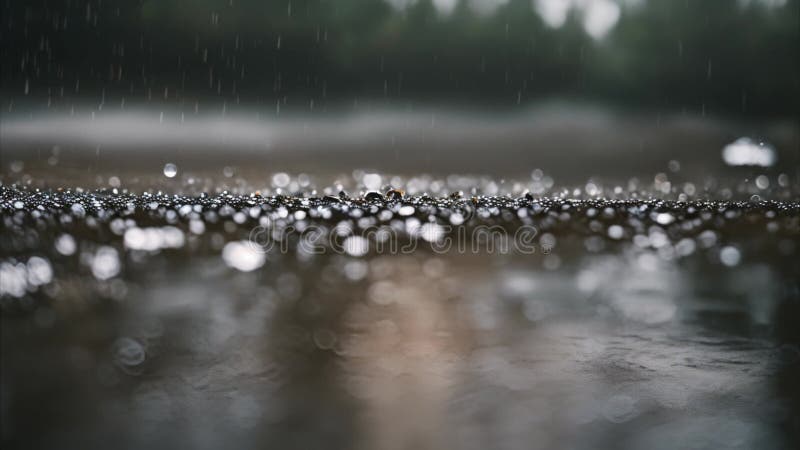 Rain Drops on Water stock footage. Video of still, rain - 347324494