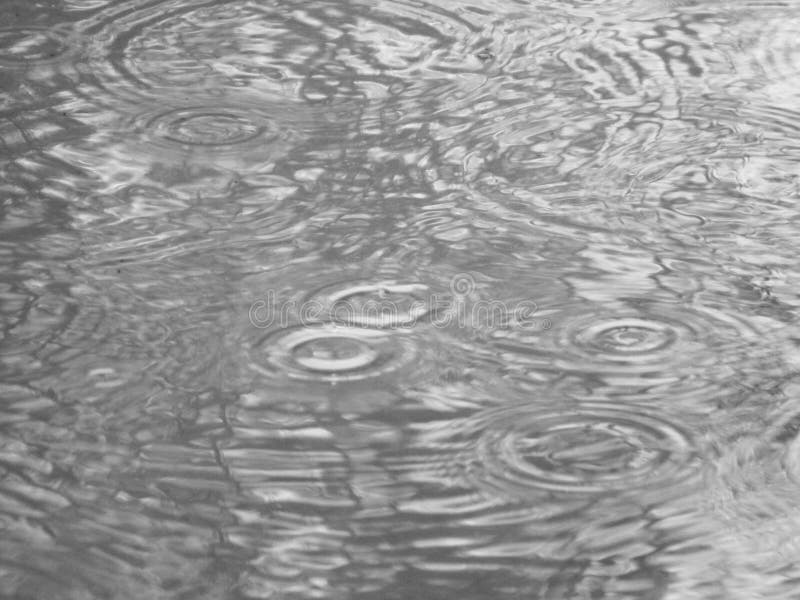 Close-up of Raindrops Falling into Water Stock Photo - Image of ...