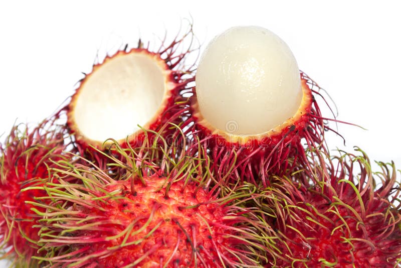 Close Up of Rambutan Fruits Stock Image - Image of abstract, nutrition ...