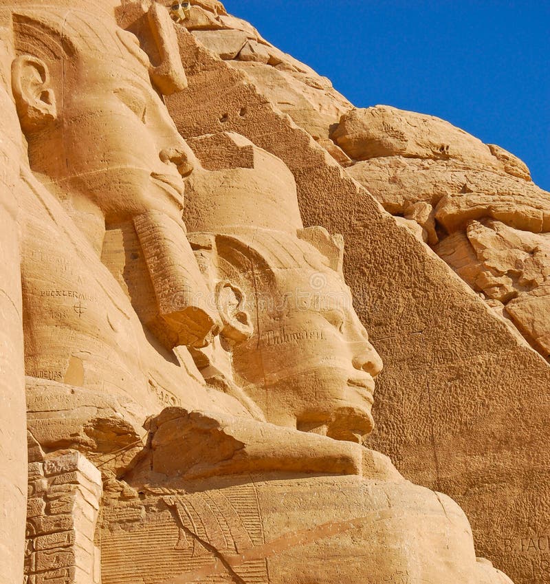 Close Up of Ramses II in Abu Simbel Temple Stock Photo - Image of ...