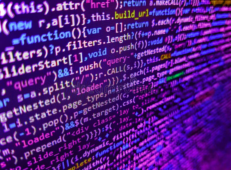 Close Up Of Random Computer Code Comprised Of Numbers And Letters Developer Working On Program