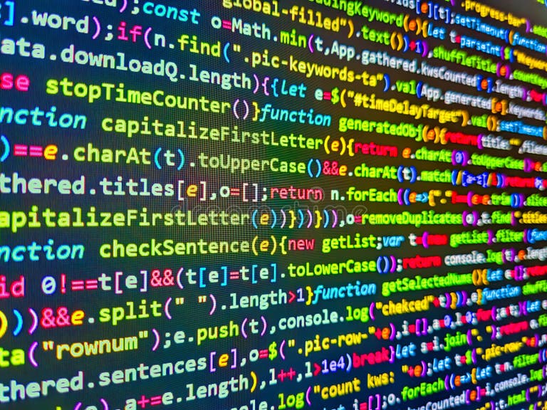Close Up of Random Computer Code Comprised of Numbers and Letters ...