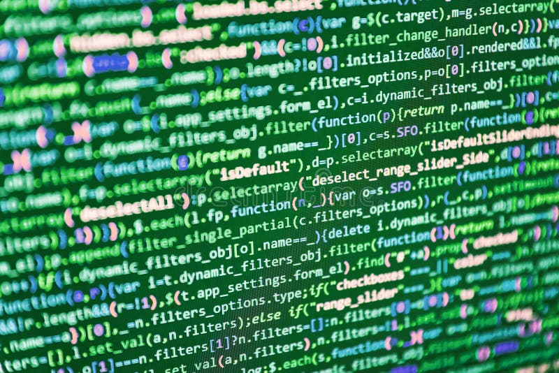 Close Up Of Random Computer Code Comprised Of Numbers And Letters Program Development Concept