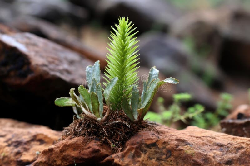 Close-up of a Rare Plant Species in a Protected Area Stock Illustration ...