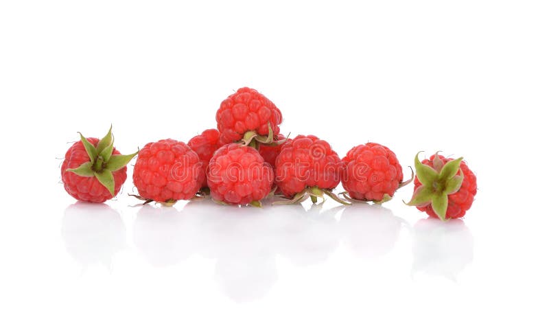 Close Up of Raspberry Isolated on White Background Stock Image - Image ...
