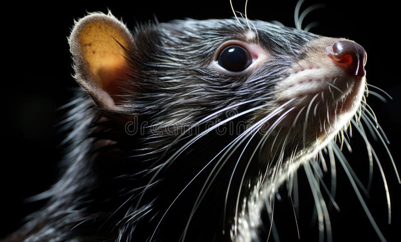 A Close Up of a Rat Looking Up. Generative AI Image. Stock Illustration ...