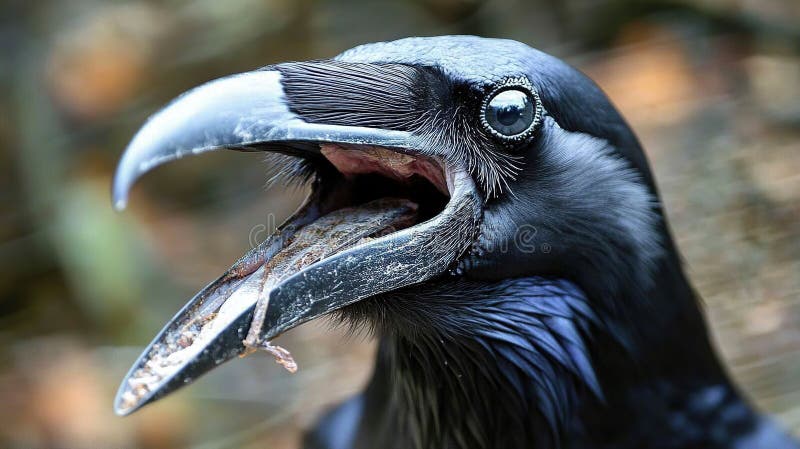 Close-up of Raven Eating Prey Stock Illustration - Illustration of ...