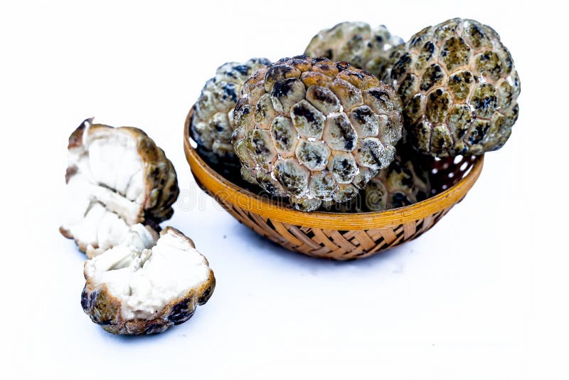 Close Up of Raw Custard Apples or Sugar Apples or Sitaphal in a Fruit ...