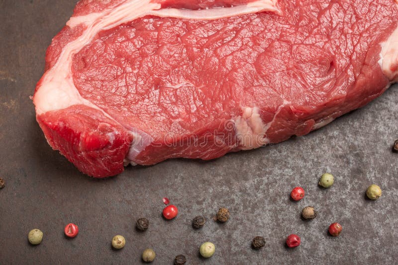 Close Up of Raw Dry Aged Beef Steak Stock Photo - Image of aged ...