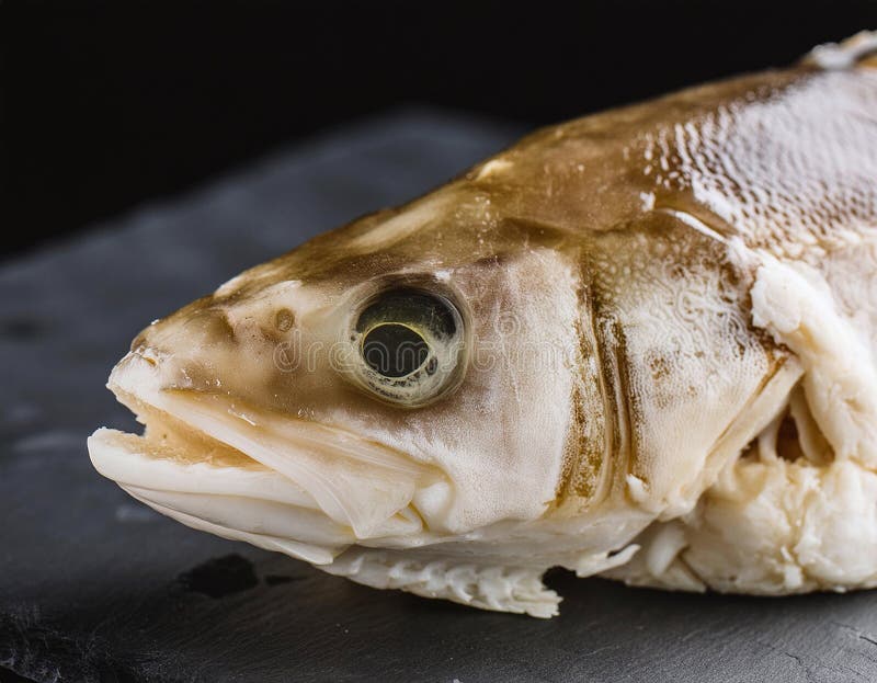 Close Up of Fish on Cutting Board on Table with Knife. Generative AI ...