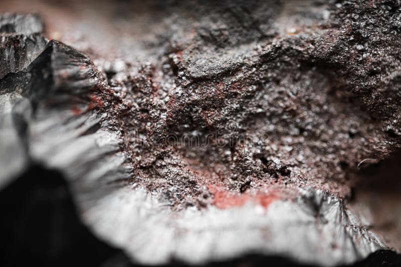 Surface Texture of Raw Hematite Mineral. Iron Ore Stock Photo - Image ...