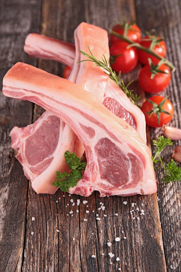 Raw lamb chop stock photo. Image of lamb, food, meal - 101741966