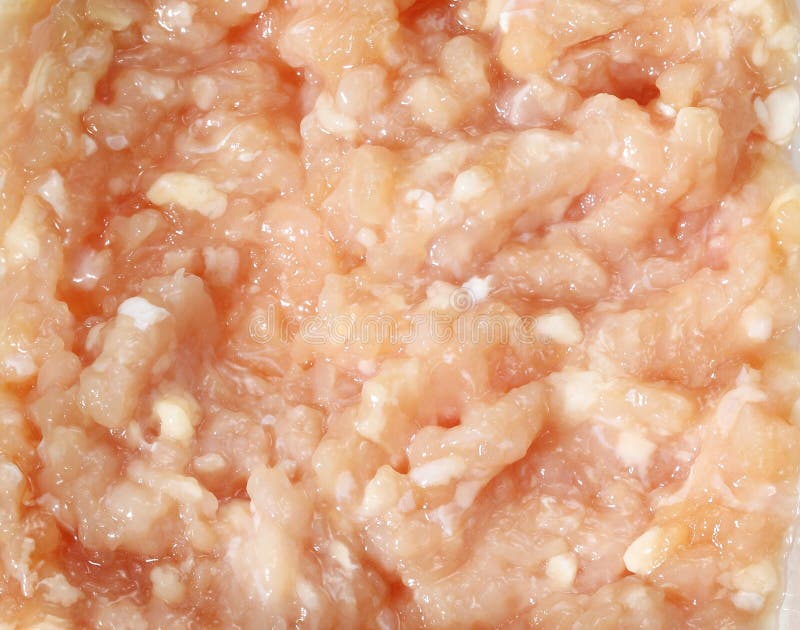 Close Up Raw Organic Chicken Minced Stock Photo - Image of uncooked ...