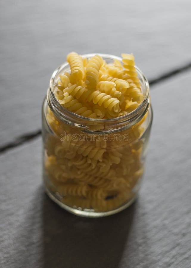 Close Up Raw Pasta in a Jar Stock Photo - Image of fresh, food: 155736260