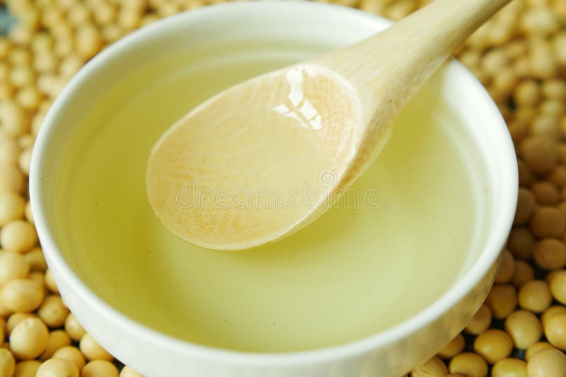 Close Up of Raw Soy Bean Seed Oil in a Container Stock Photo - Image of ...