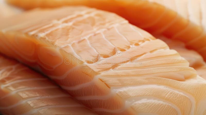 Closeup RAW Style of Fresh Norwegian Atlantic Cod Fillet White Fish ...